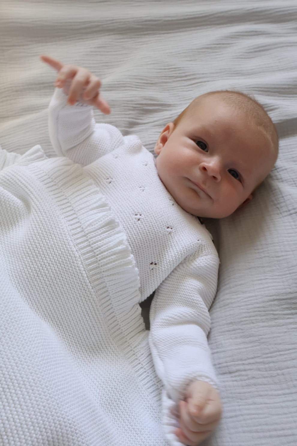 Conjunto Punto Tricot Blanco – ELEVENMIA